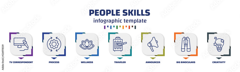 infographic template with icons and 7 options or steps. infographic for ...
