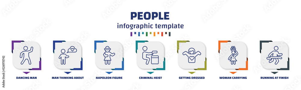 infographic template with icons and 7 options or steps. infographic for ...