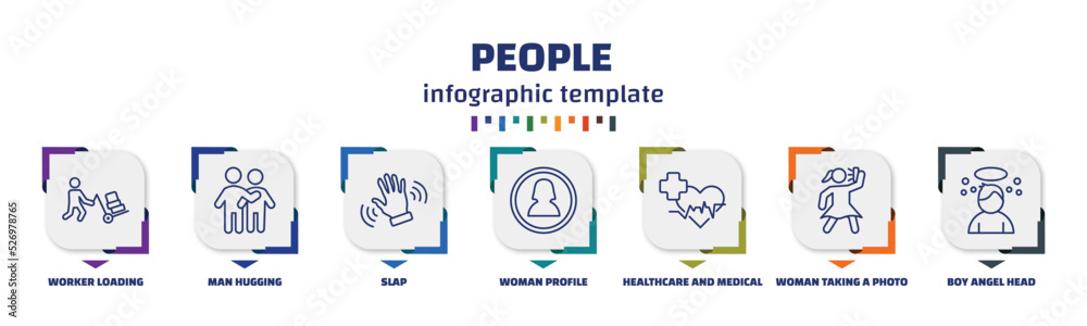 infographic template with icons and 7 options or steps. infographic for ...
