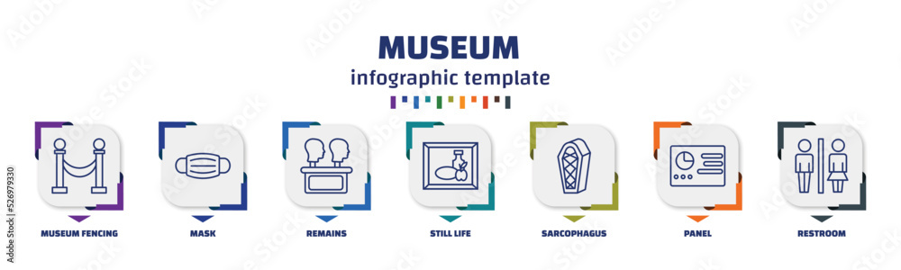 infographic template with icons and 7 options or steps. infographic for ...