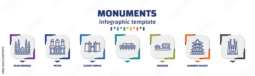 infographic template with icons and 7 options or steps. infographic for ...