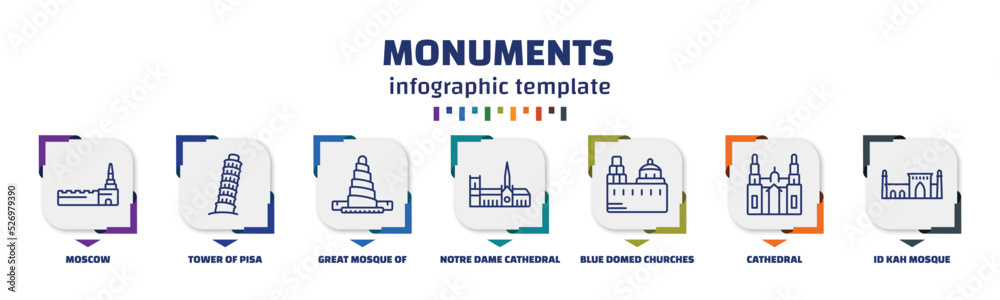 infographic template with icons and 7 options or steps. infographic for ...