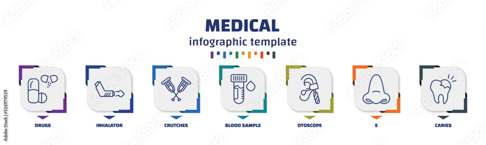 infographic template with icons and 7 options or steps. infographic for ...