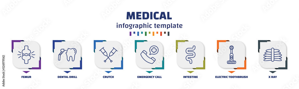 infographic template with icons and 7 options or steps. infographic for ...