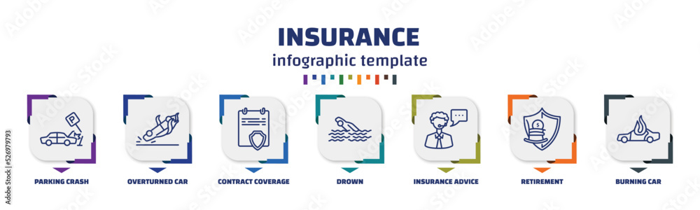 infographic template with icons and 7 options or steps. infographic for ...