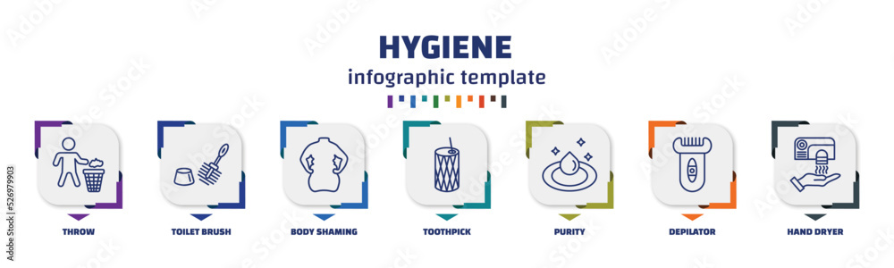 infographic template with icons and 7 options or steps. infographic for ...
