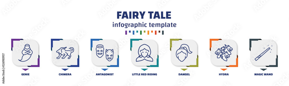 infographic template with icons and 7 options or steps. infographic for ...