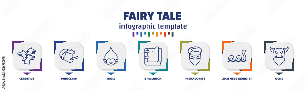 infographic template with icons and 7 options or steps. infographic for ...