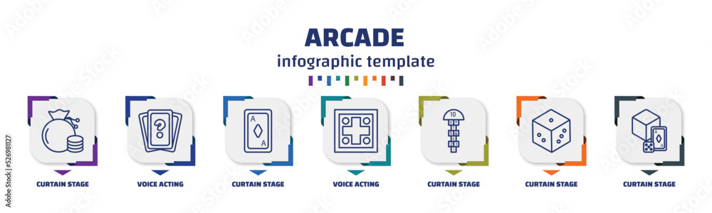 infographic template with icons and 7 options or steps. infographic for ...