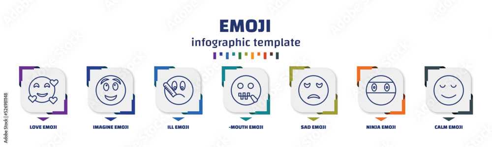 infographic template with icons and 7 options or steps. infographic for ...