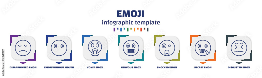 infographic template with icons and 7 options or steps. infographic for ...