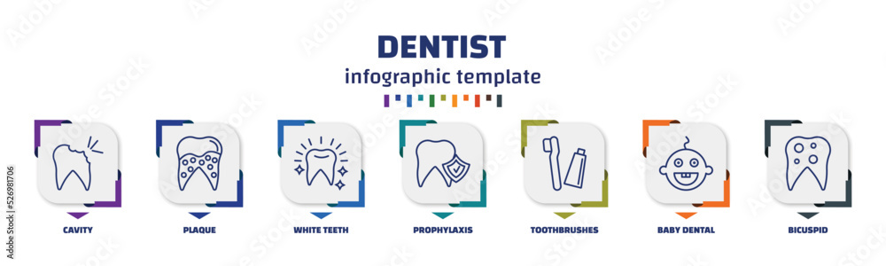 infographic template with icons and 7 options or steps. infographic for ...