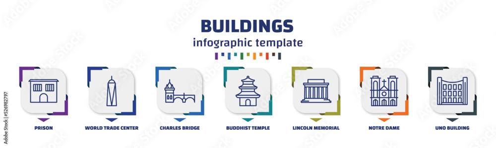 infographic template with icons and 7 options or steps. infographic for ...
