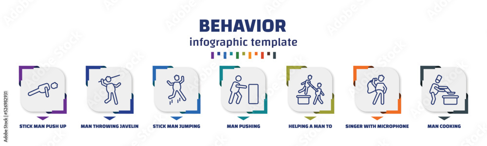 infographic template with icons and 7 options or steps. infographic for ...