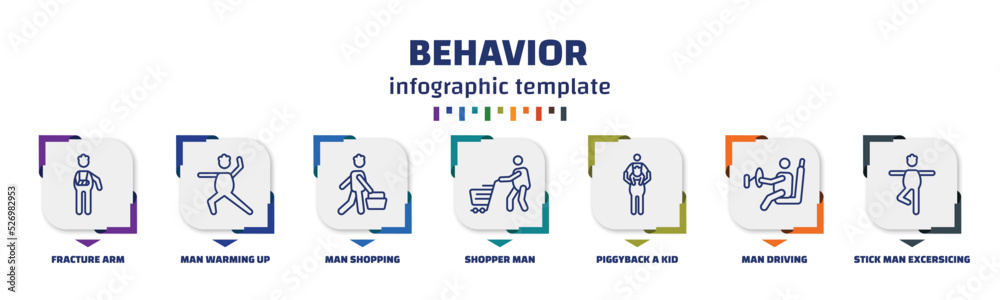 infographic template with icons and 7 options or steps. infographic for ...