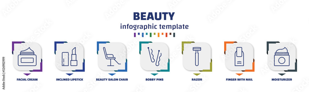 infographic template with icons and 7 options or steps. infographic for ...