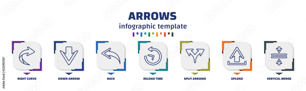 infographic template with icons and 7 options or steps. infographic for ...