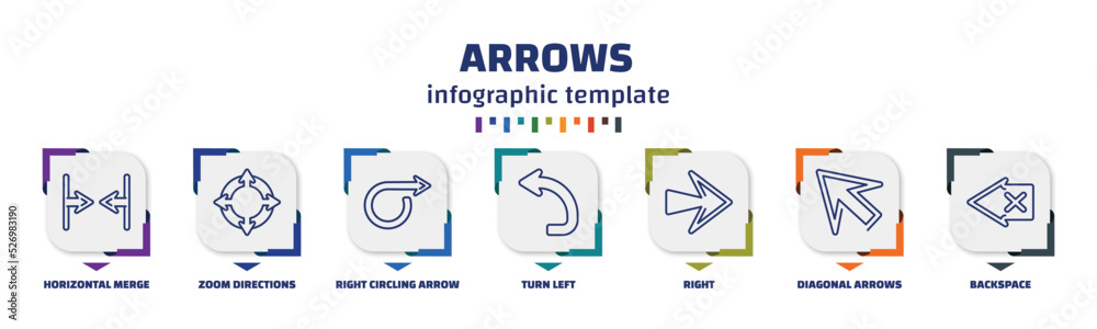 infographic template with icons and 7 options or steps. infographic for ...