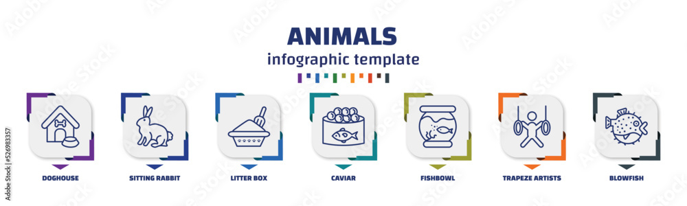 infographic template with icons and 7 options or steps. infographic for ...