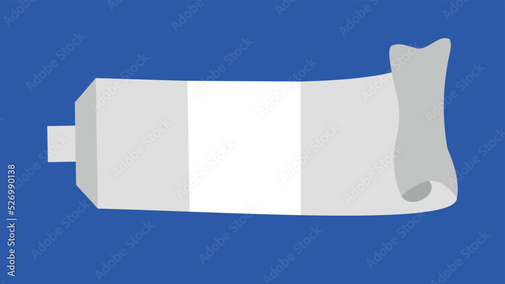 empty gray tube of toothpaste Stock Vector | Adobe Stock
