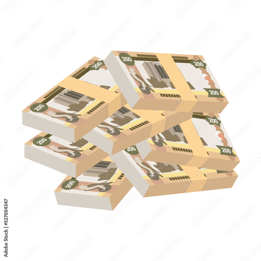 UAE Dirham Vector Illustration. United Arab Emirates money set bundle ...