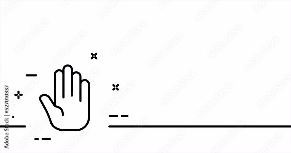 Goodbye or greeting gesture. Index finger, fist, cool, welcome, salute ...