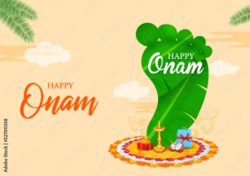 Photo & Art Print Onam celebration background for Happy Onam festival ...