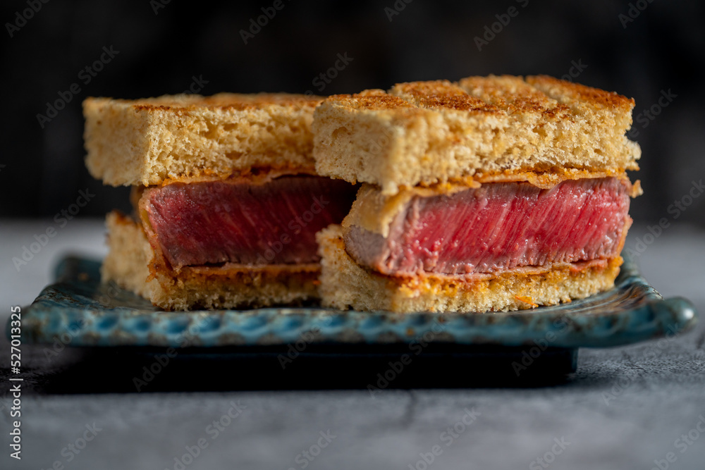 Wagyu beef katsu sando Stock Photo | Adobe Stock