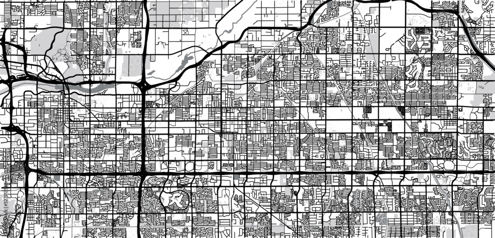 Urban vector city map of Mesa, Arizona , United States of America Stock ...
