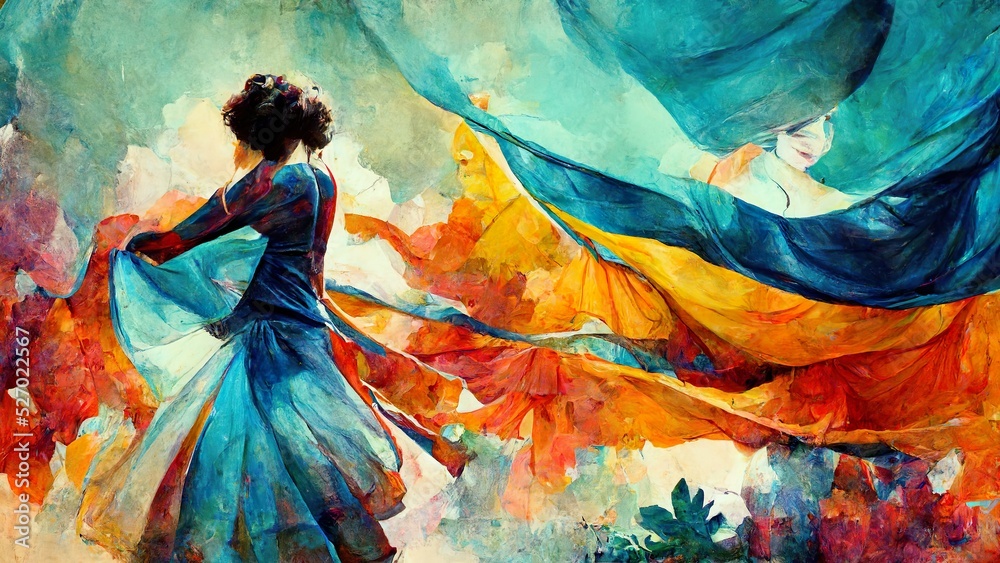 folk dance contest poster, illustration for a traditional dance Stock ...