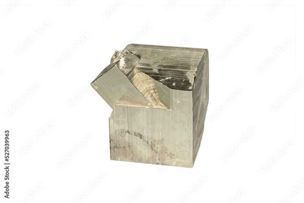 A sample of a natural mineral untreated crystalline Pyrite, iron pyrite ...