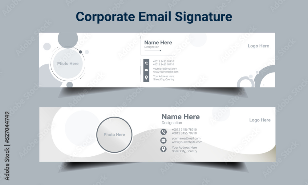 corporate email signature Stock Vector | Adobe Stock