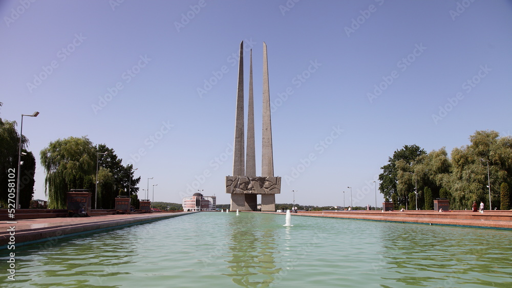 Vitebsk , Belarus – 08 22 2022: Three bayonets Memorial view from ...