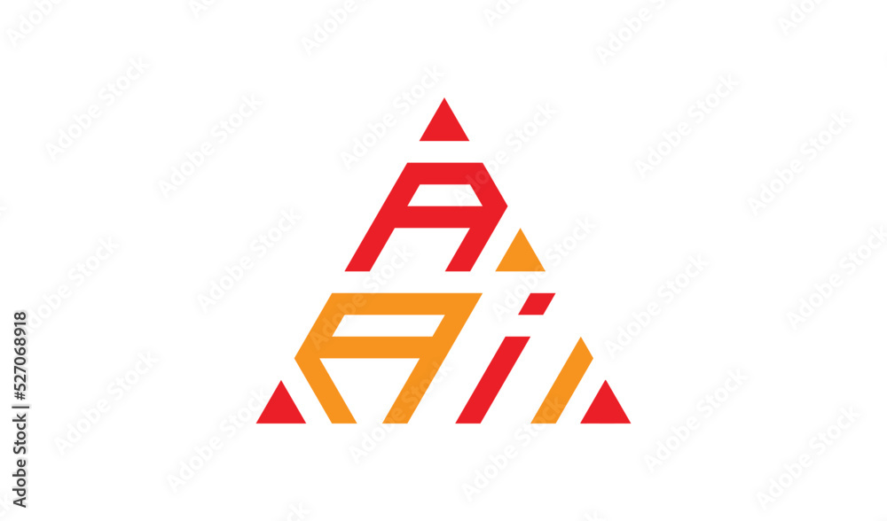 AAI triangle vector logo, AAI with triangle shape, AAI template with ...