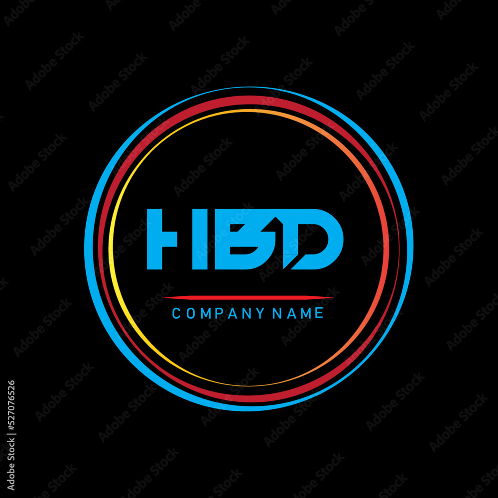 HBD design,HBD letter logo vector,HBD letter monogram logo design ...