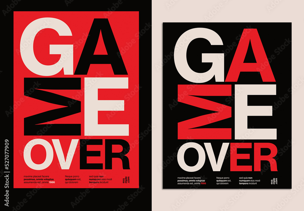 Creative Bold Typography Poster Design Layout Stock Template | Adobe Stock