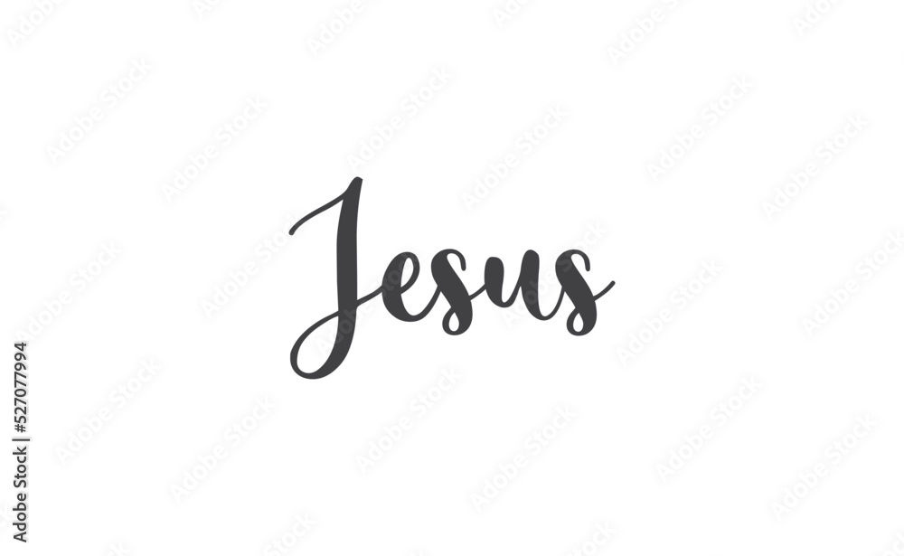 Jesus vector calligraphy lettering. Faith in the lord religious banner ...