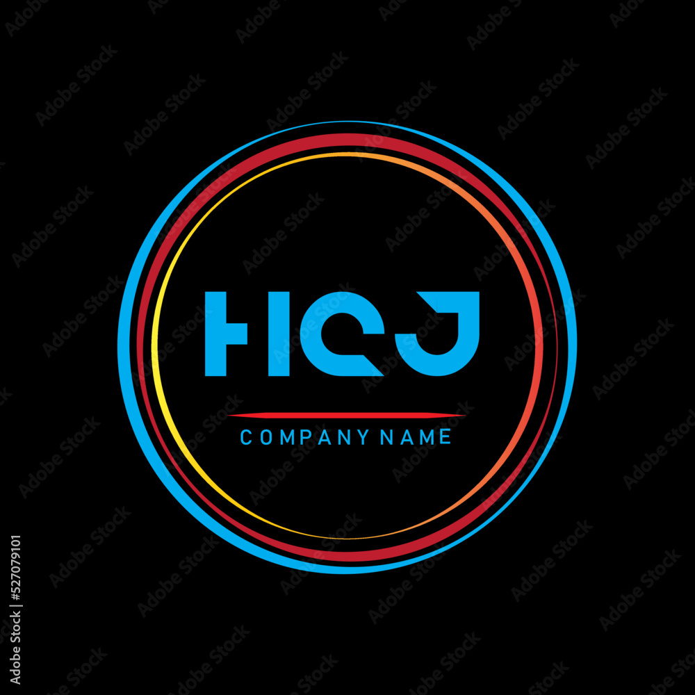 HCJ design,HCJ letter logo vector,HCJ letter monogram logo design ...