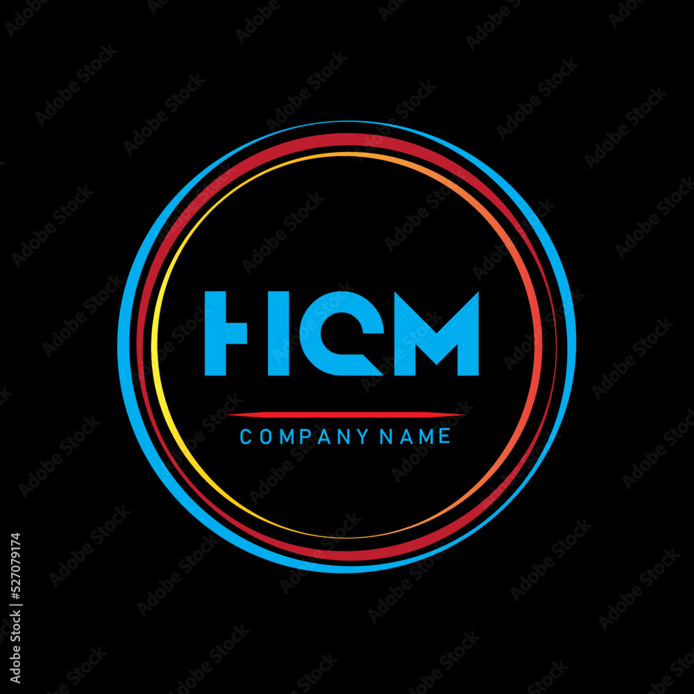 HCM design,HCM letter logo vector,HCM letter monogram logo design ...