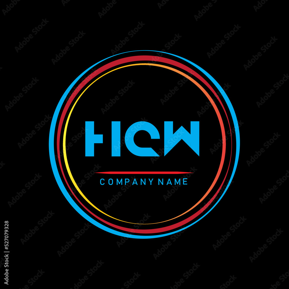 HCW design,HCW letter logo vector,HCW letter monogram logo design ...