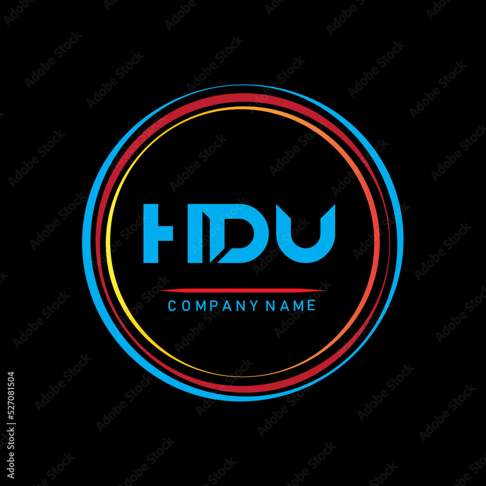 HDU simple logo for company,HDU t-shirt logo design,HDU letter logo ...