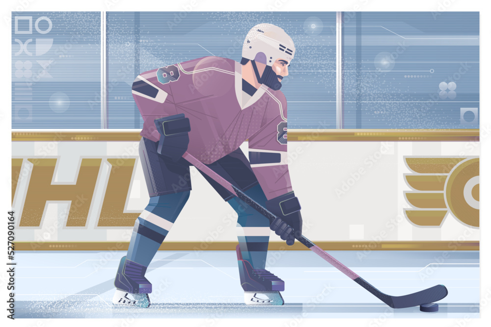 Hockey banner. Hockey team, sport uniform. World ice hockey ...