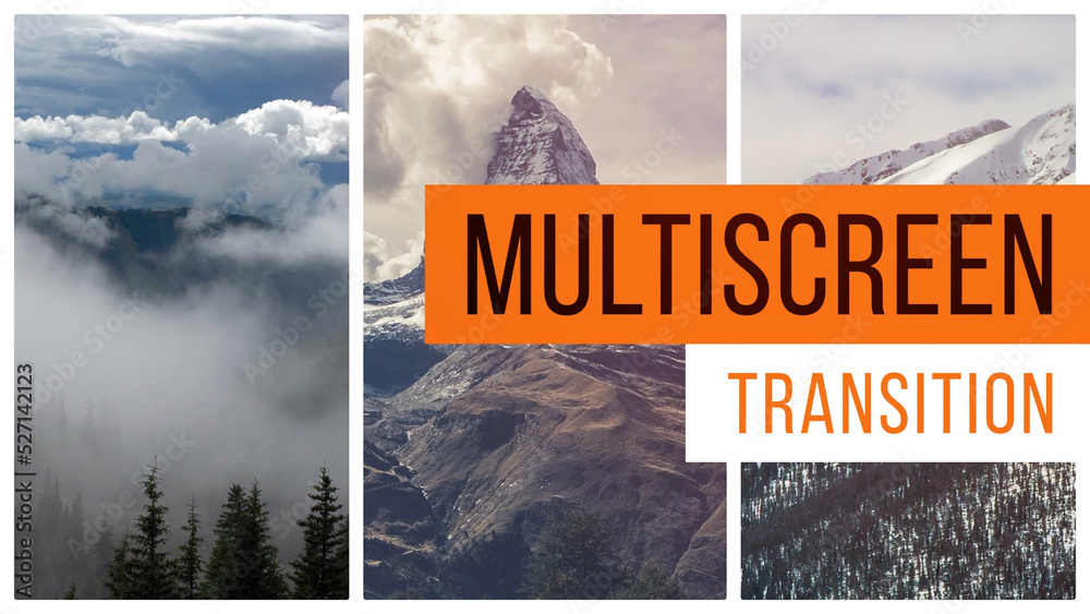 Triple Split Multiscreen Transition Stock Template | Adobe Stock