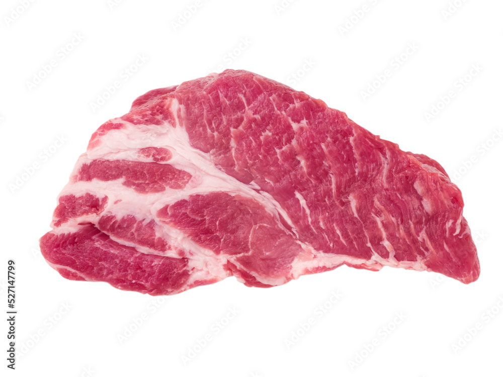 Slice of boneless pork neck isolated transparent png Stock Photo ...
