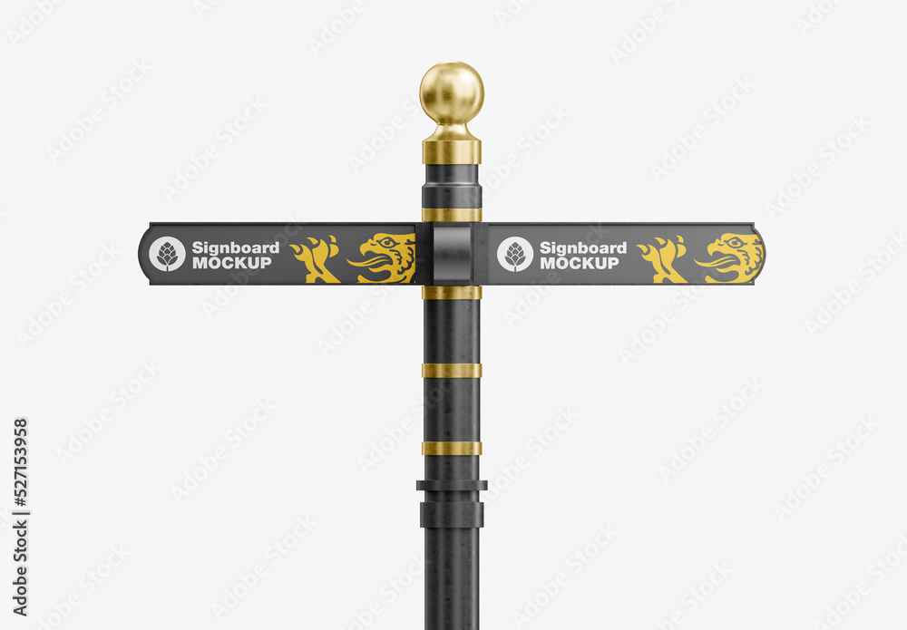 Directions Sign Mockup Stock Template | Adobe Stock