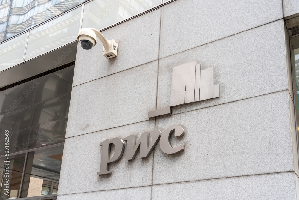 New York City, USA - August 22, 2022: PricewaterhouseCoopers (PwC) logo ...