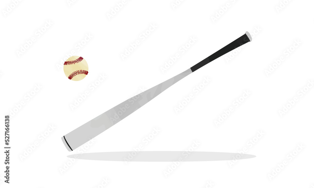 Baseball bat clipart. Simple metal baseball bat watercolor style vector ...
