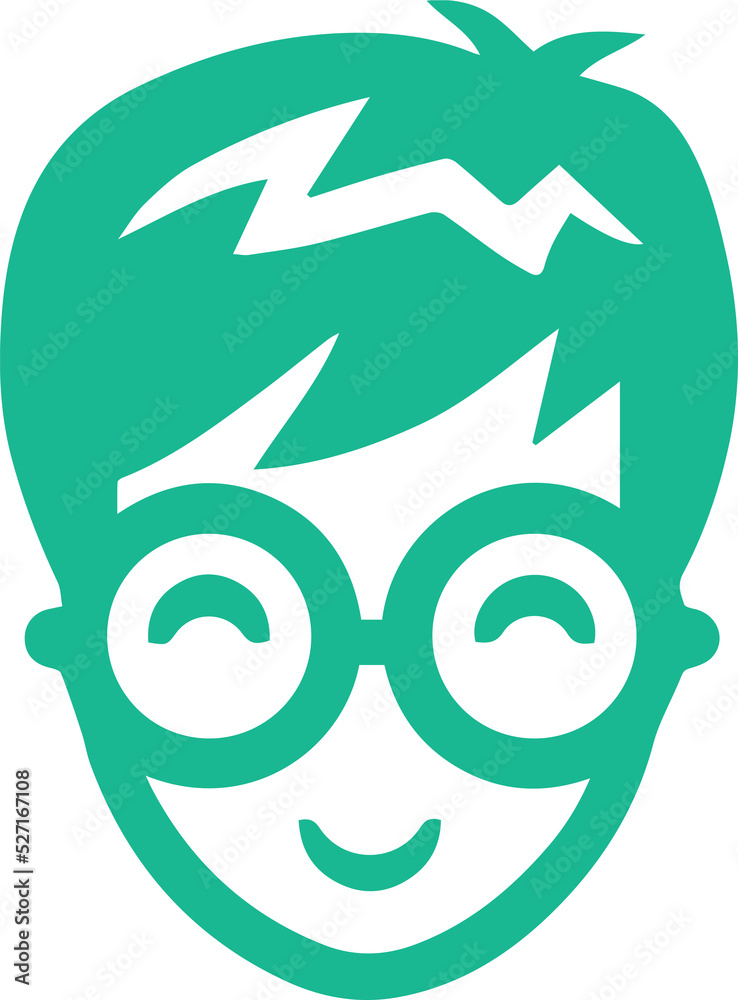 Nerd Computer Logo Design Template Icon Stock Illustration | Adobe Stock