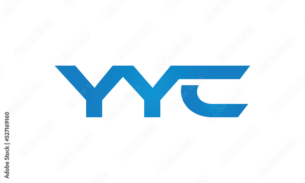 initial letters YYC linked monogram, creative modern lettermark logo ...