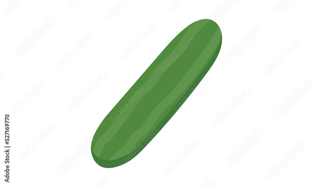 Simple cucumber clipart vector illustration isolated on white ...